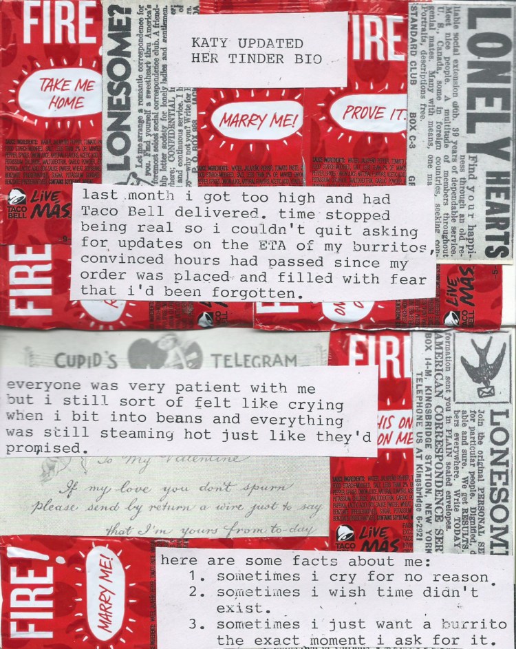 Katy Updated Her Tinder Bio – Taco Bell Quarterly